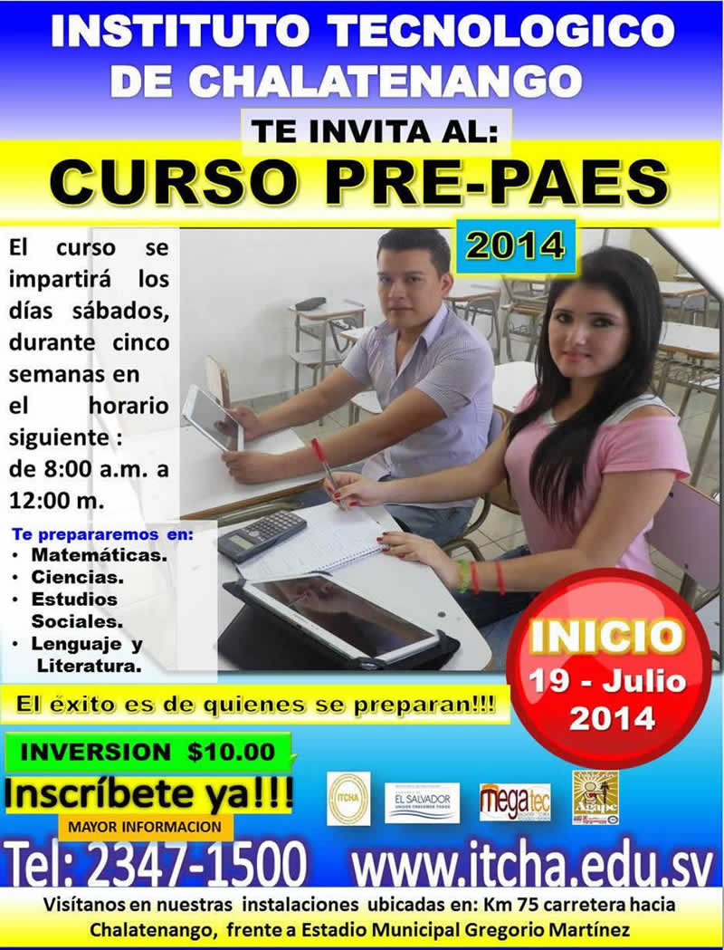 CURSO PRE-PAES ITCHA AGAPE 2014 | ITCHA